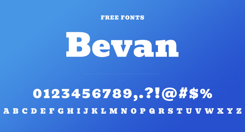 Bevan - 字体分类 - 黄蜂网 - 原创可商用设计作品