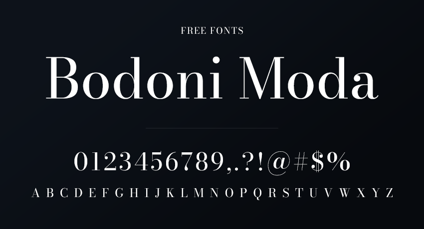 Bodoni Moda - 字体分类 - 黄蜂网 - 原创可商用设计作品
