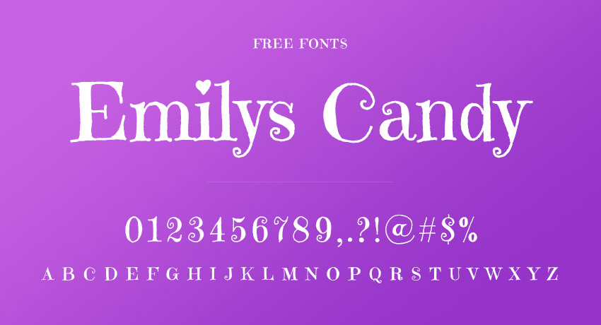 Emilys Candy - 字体分类 - 黄蜂网 - 原创可商用设计作品
