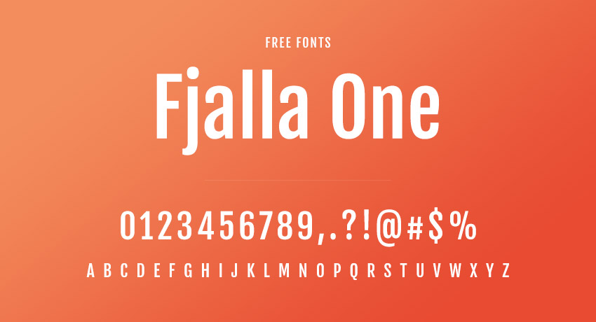 Fjalla One - 字体分类 - 黄蜂网 - 原创可商用设计作品