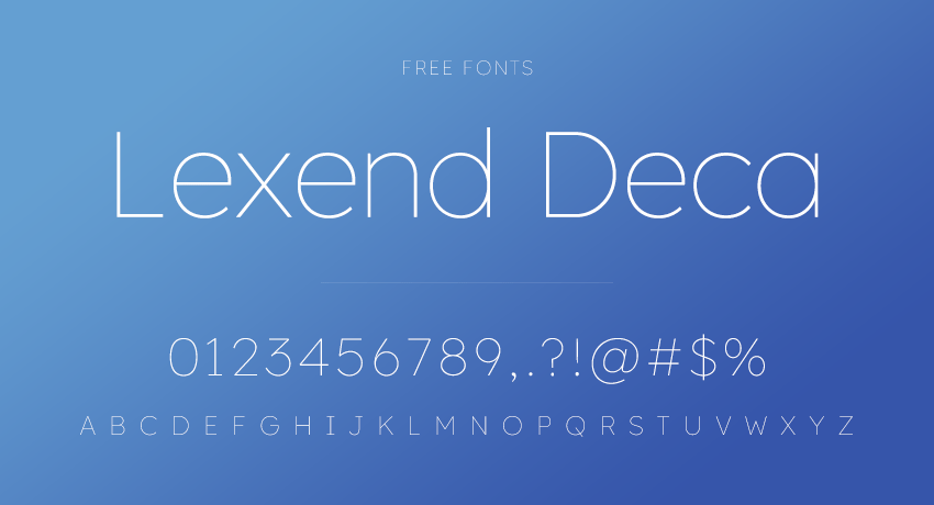 Lexend Deca - 字体分类 - 黄蜂网 - 原创可商用设计作品