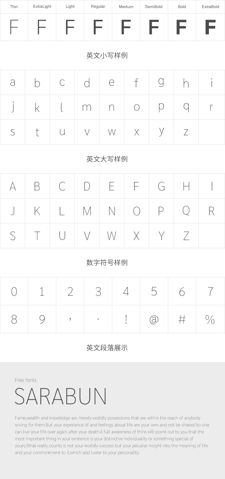 Sarabun - 字体分类 - 黄蜂网 - 原创可商用设计作品