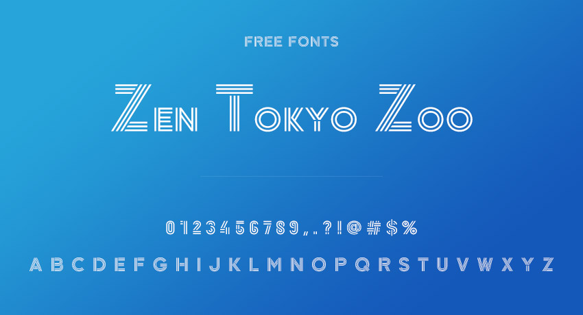 Zen Tokyo Zoo - 字体分类 - 黄蜂网 - 原创可商用设计作品