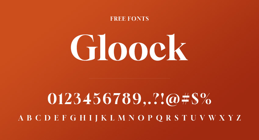 Gloock - 字体分类 - 黄蜂网 - 原创可商用设计作品