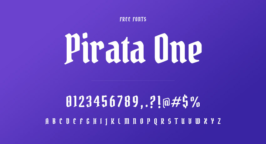 Pirata One - 字体分类 - 黄蜂网 - 原创可商用设计作品