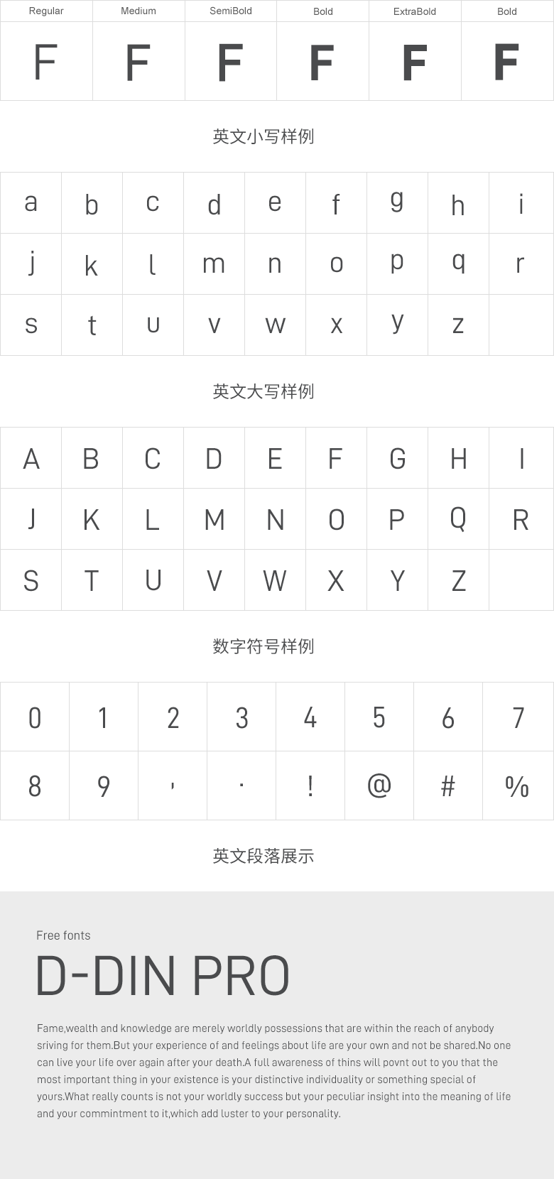 D-DIN PRO - 字体分类 - 黄蜂网 - 原创可商用设计作品